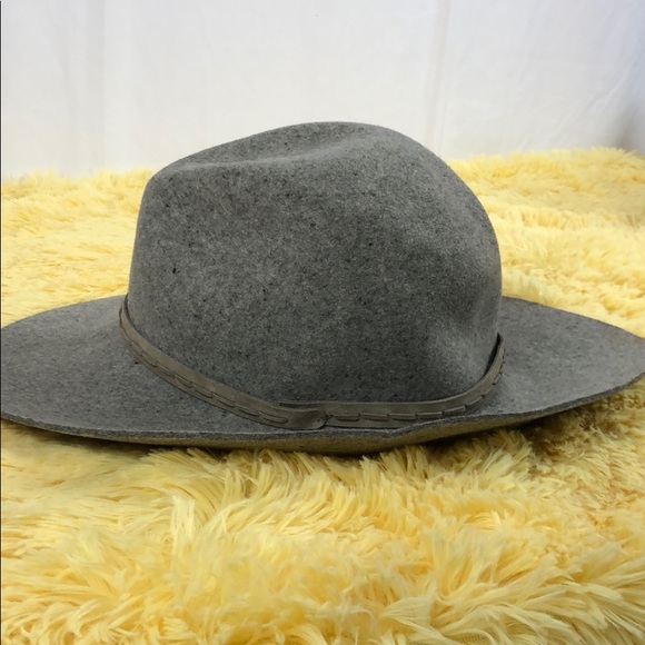 rag & bone | Accessories | Rag Bone Grey Oxford Wide Brim Wool Fedora ...